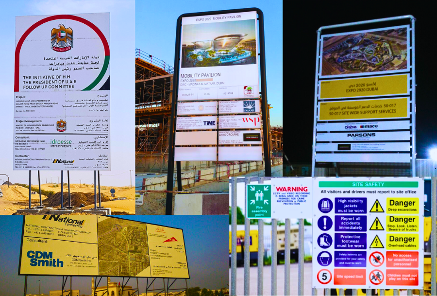 Construction Site Signboard - Exhibition Solutions Dubai